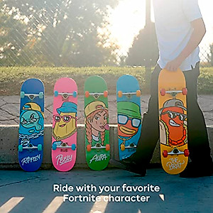 Fortnite 31" Skateboard - Cruiser Skateboard with Printed Graphic Grip Tape, ABEC-5 Bearings, Durable Deck & Smooth Wheels