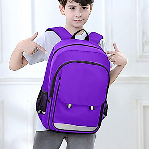 ODAWA Violet Backpacks for Middle School Sturdy Durable Travel Gifts Presents Kids Backpack Ages 6-12