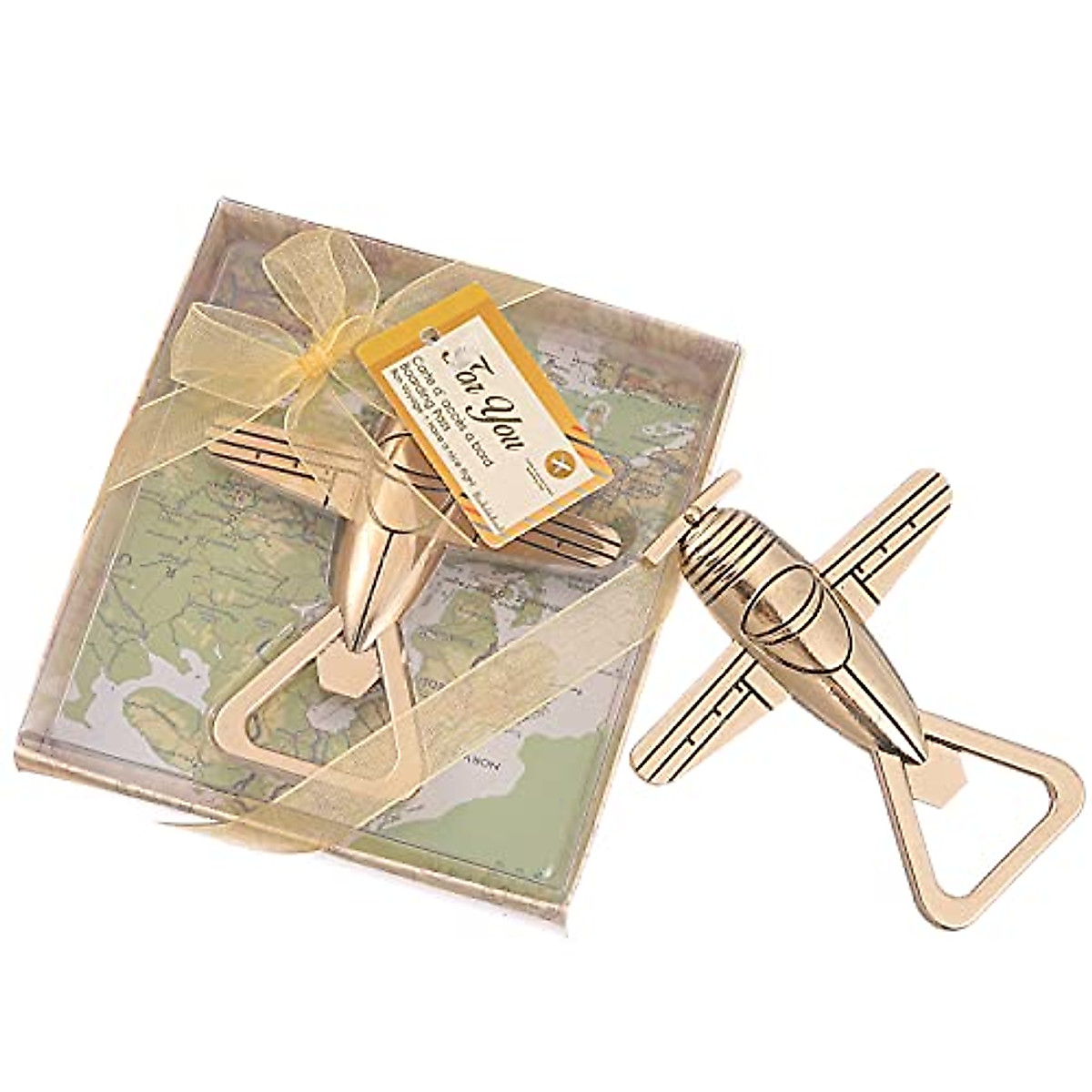 18 Pack Airplane Beer Bottle Opener Party Favor for Guests,Let the Adventure Begin Bottle Openers for Travel Theme Wedding Favor,Baby Shower Favor,Bridal Shower Party Favors/Souvenirs