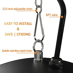 Hanging Patio Heater, 1500W Outdoor/Indoor Electric Patio Heater, Infrared Patio Heater, Ceiling Electric Heater with 3 Heat Options 600W/900W/1500W