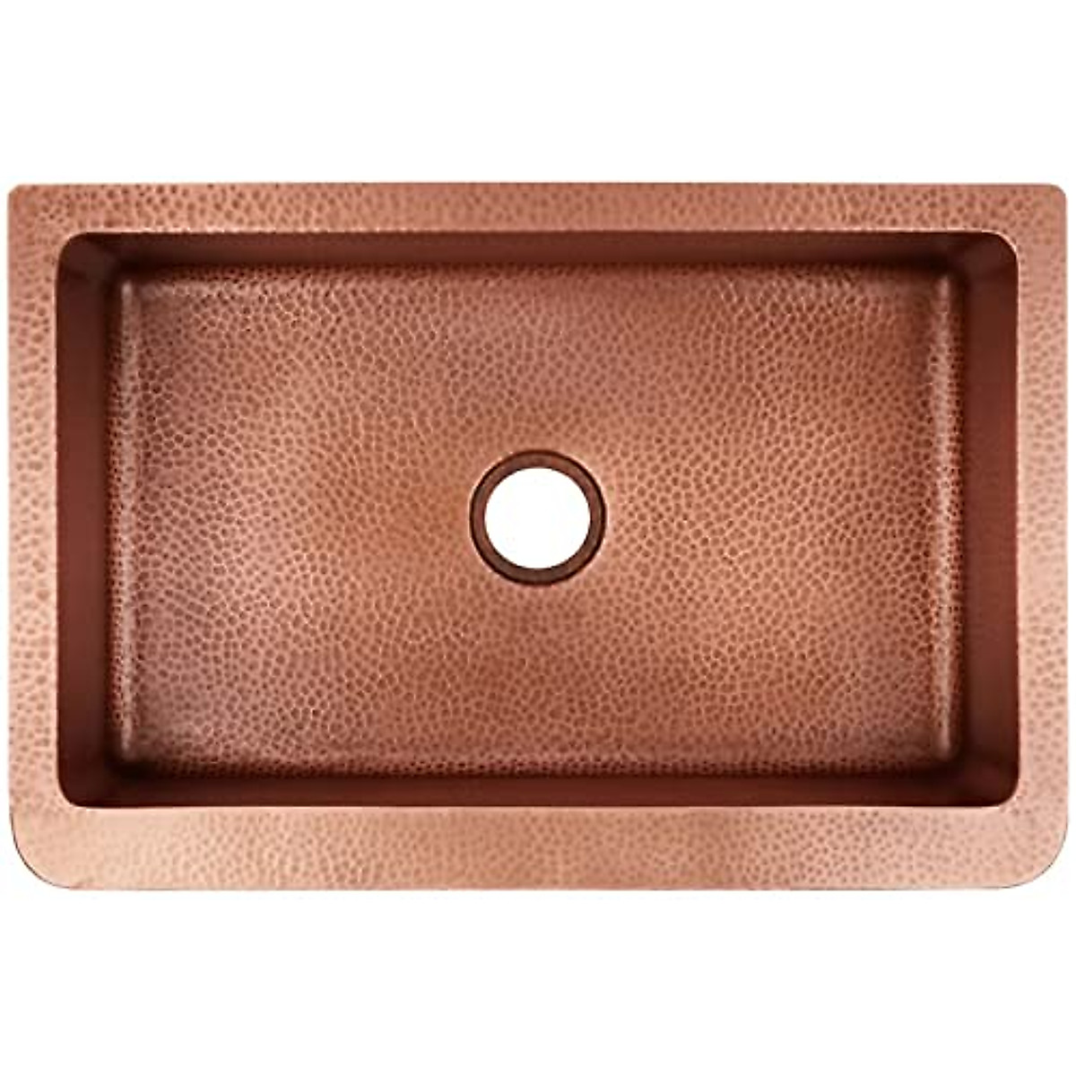 Signature Hardware 318837 Fiona 33" Farmhouse Single Basin Copper Kitchen Sink