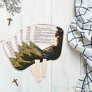 Swanson Christian Products Church Fans - Hand Held Parlor Fans for Adults - Hand Fans for Church Services - 23rd Psalm (KJV) - Pack of 25