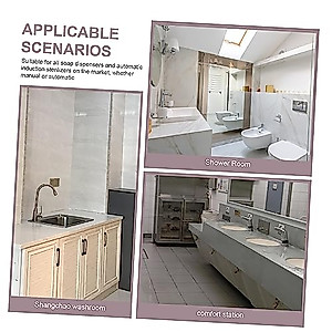 Cabilock 1pc Water Tray Foam Dispenser Tray Drip Tray for Soap Dispenser Soap Dispenser Drip Catcher Wall Soap Water Dispenser Stand Desktop Tray Container Wall-Mounted Plastic White