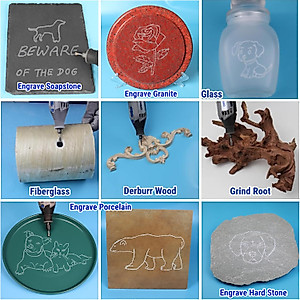 10Pcs 1/8" Shank Carbide Burr Bits Compatible with Dremel Rotary Tool, Metal Carving Bits Wood Stone Grinding Engraving Cutting Grinder Kit Attachment Rotary Tool Accessories Set Harder Than Diamond