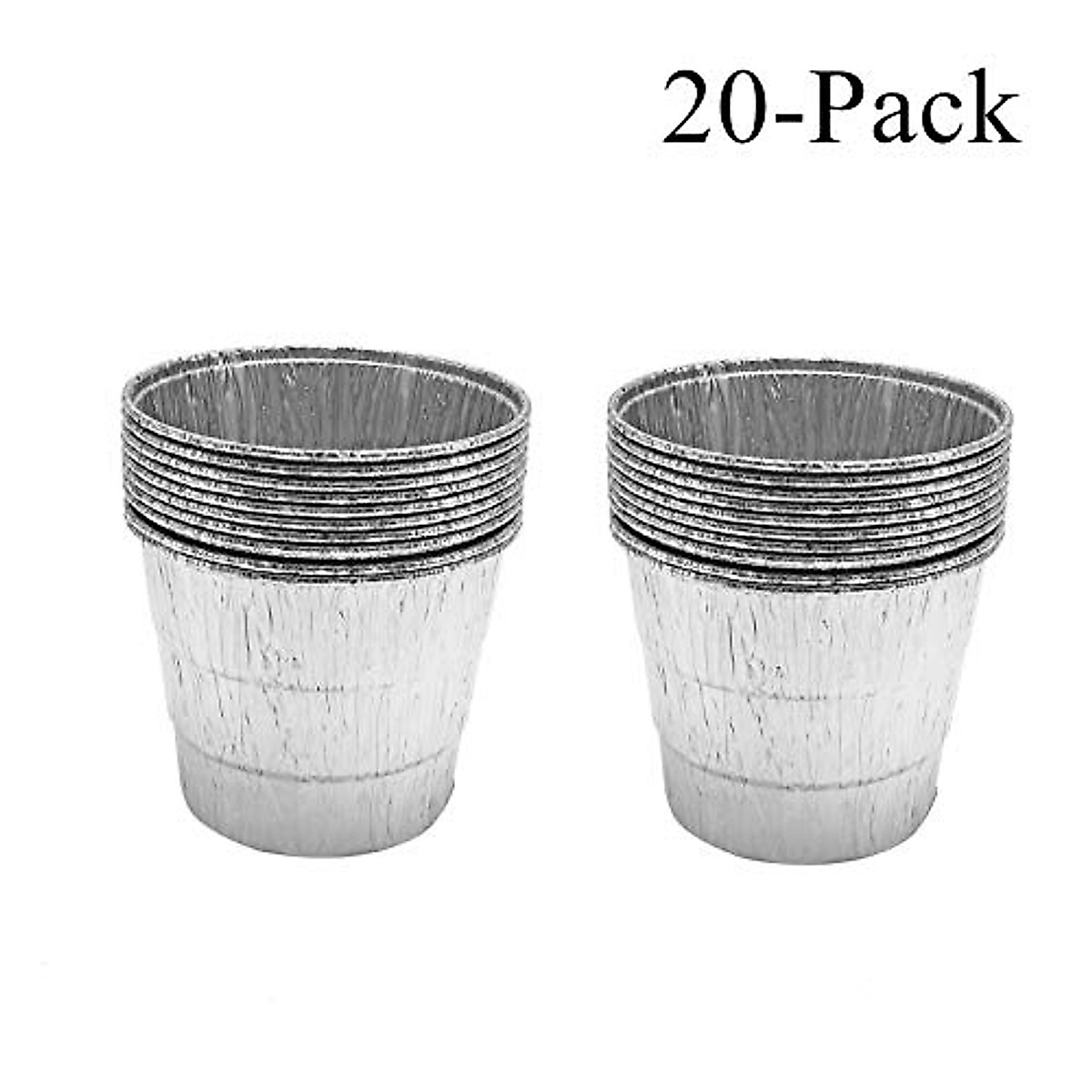 AJinTeby 20-Pack Aluminum Foil Grease Bucket Liners Replacement for Pit Boss Grills, 6.3” x 6.0” Grill Grease Bucket Liner