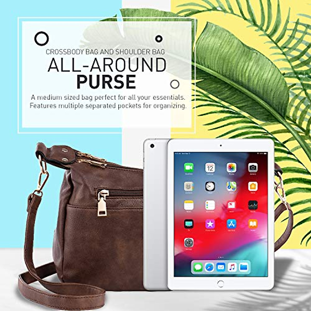 Katloo Medium Hobo Bag Women Purse Handbag PU Leather Crossbody Bag Shoulder Phone Pouch Tote Bags Ladies Satchel Wallet(Coffee)