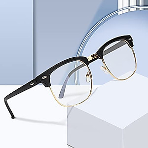 LETAAKA Blue Light Blocking Glasses for Men Women, 4 Pack Blue Light Glasses with Anti UV400 Clear Glasses for Computer Fake Eyewear