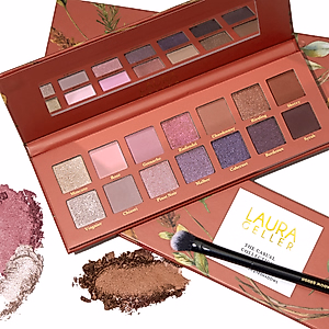 LAURA GELLER NEW YORK The Casual Collection Berry & Blossom 14 Multi-Finish Eyeshadows | 14 Pigmented Eyeshadows Blendable Natural Look