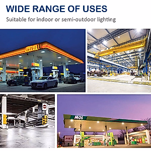 1 Pack LED Canopy Lights 150w 21000 Lumens 5000K Daylight White 750W HID/MH Equivalent,UL DLC Listed Gas Station Light,Waterproof IP65 Commercial Area & Outdoor Lighting,Ceiling Lighting Fixtures