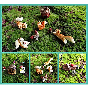 HYG Miniature Fairy Garden Accessories, Figurines, Landscape Set Selected Fairy Garden / Mini Figurines Kits, Potted Horticulture Ornaments Garden Decoration