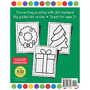 Merry Christmas Dot Markers Activity Book Ages 2+: Easy Toddler and Preschool Kids Paint Dauber Coloring Book (Christmas Dot Marker Coloring)