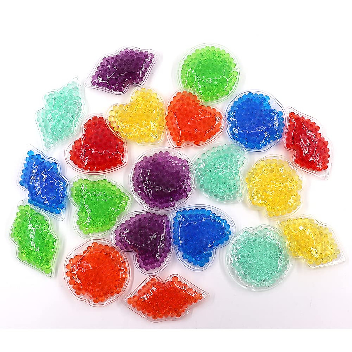 Small Ice Packs, Boo Boo Ice Packs for Injuries Reusable Hot Cold Packs Bulk Cold Compress for Pain Relief, Various Color, 8 Pack (Multicolored A)