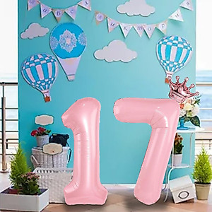 YFHVJTKO 32 Inch Number 20 Rose Gold Crown Balloon Set,20th Celebration Decorations for Happy 20th Birthday Party Wedding Bridal Shower Engagement Photo Shoot Anniversary Decoration, Pink 20 Balloon