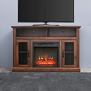 PatioFestival Fireplace TV Stand Electric fire Place heaters Entertainment Center Corner tv Console with fireplaces for TVs up to 42" Wide