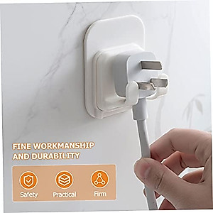 Yardwe 4pcs Paste Hook Plastic Hangers Wall Hanging Hooks Plastic Stand Adhesive Toothbrush Holder Razor Storage Rack Razor Drying Holder Shower Shaver Hooks Bathroom Supplies White Abs