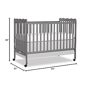 Dream On Me Carson Classic 3-in-1 Convertible Crib in Steel Grey