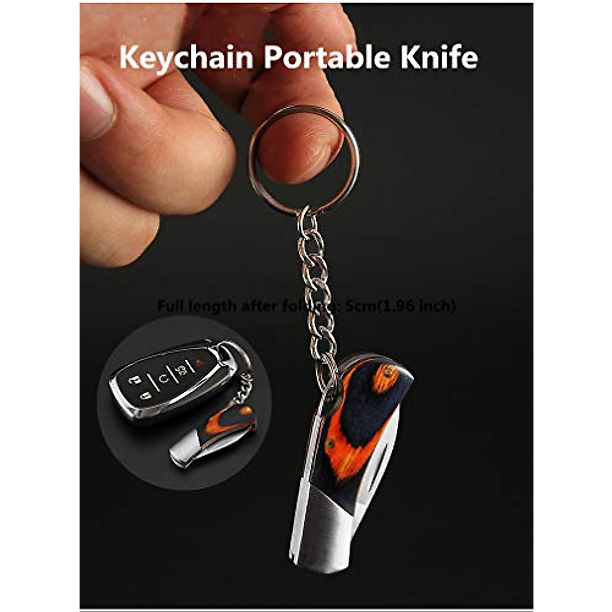 KUNSON Folding Knife, Mini Pocket Knife for Men and Women, Mini Keychain Knife for Cutting Rope, Paper, Boxes and Peeling Fruits, EDC Knife Small