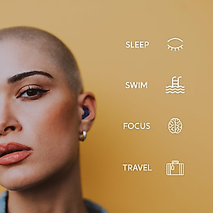 Silicone Ear Plugs for Sleeping by Soundbloc™ - 1 Year Supply (6 Pairs) - Custom Ear Plugs, Earplugs for Swimming, Soft Ear Plugs for Sleeping, Silicone Earplugs - The Earplug for Sleep Size M/L