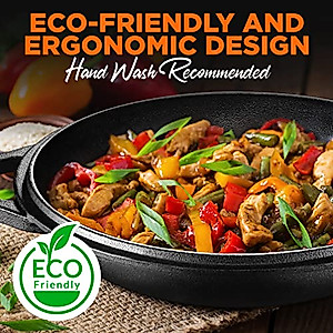 NutriChef Cast Iron Multi Cooker - Pre-Seasoned Non-Stick Double Dutch Oven Stovetop Casserole Cookware Braising Pot and Skillet Lid with Handle- For Oven, Stove, Grill, Over a Campfire Cooking