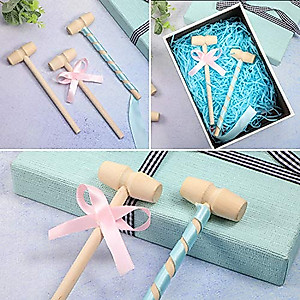 Mini Wooden Hammer Wooden Crab or Lobster Seafood Hammers Natural Hardwood Crab Hammers Cracker Mallets Pounding in Solid Natural Hardwood for Cracking Chocolate (10)