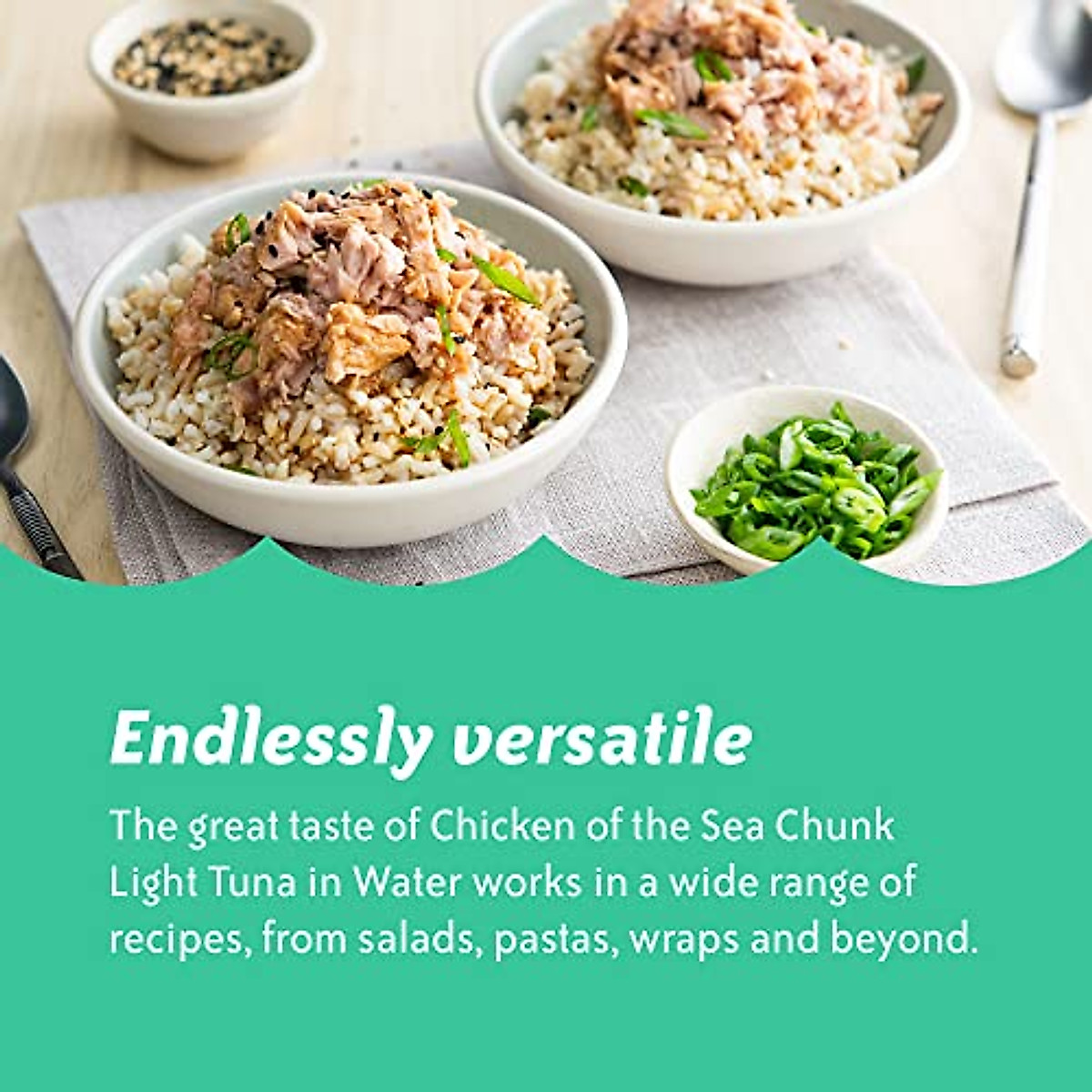 Chicken of the Sea Chunk Light Tuna in Water, Wild Caught Tuna, 5-Ounce Cans (Pack of 10)