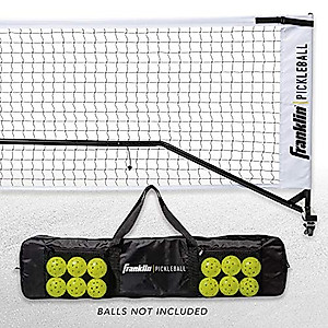Franklin Sports Pickleball Net - Official Size with Wheels -Superior Portability, White/Black