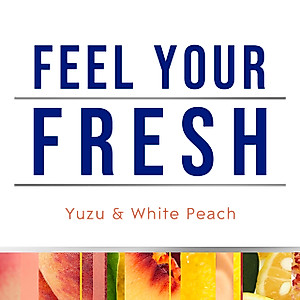 Glade Candle Yuzu & White Peach, Fresh Collection, Fragrance Candle Infused with Essential Oils, Air Freshener Candle, 3-Wick Candle, 6.8 Oz, 3 Count