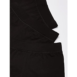 Hanes Little Girls' Jersey Short (Pack of 3), Ebony, Medium