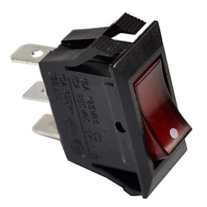 HQRP Red Lighted Rocker Switch ON OFF Compatible with Great Northern Princeton Popper Popcorn Machine NF1044