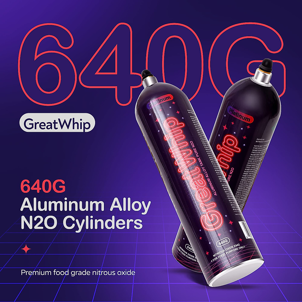 640g Whipped Cream Chargers Cylinders
