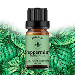 yethious Peppermint Essential Oil 10ML Pure Essential Oil for Diffuser, Fragrance, Soap Candle Making Peppermint Aromatherapy Oil
