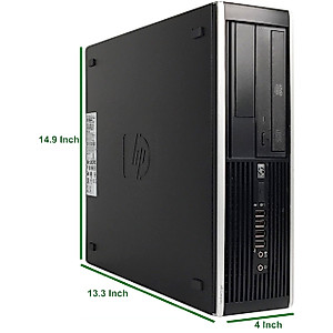 HP Elite SFF Desktop Computer PC, Intel Core i7 3.4GHZ Processor, 16GB Ram, 256GB M.2 SSD, WiFi & Bluetooth, Wireless Keyboard and Mouse, 24 Inch FHD LED Monitor, Windows 10 (Renewed)