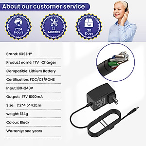 Charger for Bose Soundlink I II III 1 2 3 Wireless Mobile Speaker 17V ~ 20V Bose Charger for Soundlink Speaker 306386-101 369946-1300 414255 404600 Bose Soundlink Charger Power Cord 6FT