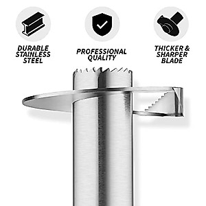 Pineapple Corer (Triple Reinforced Stainless Steel) with Eye Removal Tool - Pineapple Cutter with Reinforced Welding & Thick Blade - Pineapple Slicer and Corer Tool for Easy Core Removal by Zulay