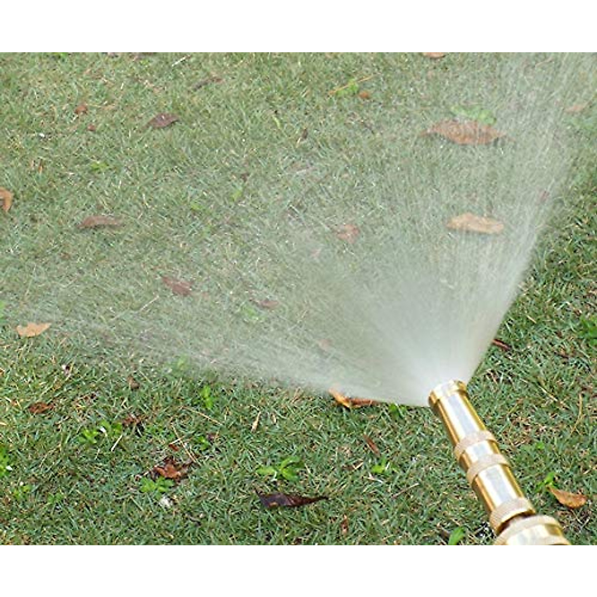 Kasian House Heavy-Duty Brass Garden Hose Nozzle, Easy Adjustable Twist Control Water Hose Sprayer Nozzle, Fits Standard Hoses, Garden Sprayer, Spray Nozzle