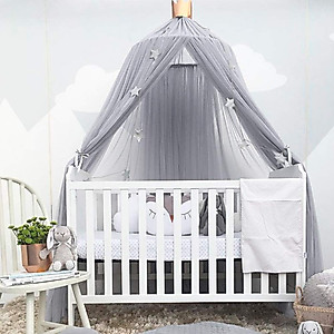 Bed Net, Elegant Color Netting Children Bed Net Canopy, Hanging The Screen Curtains or Netting Over a Queen or King Canopy Bed, Crib or Hammock (Gray)