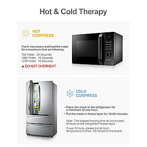 Luxtude Gel Eye Mask Cooling Eye Mask for Dry Eyes 2PCS, Heated Warm Eye Ice Pack Reusable Gel Sleep Mask, Frozen Cold Eye Compress for Puffiness/Dark Circles/Headaches/Allergies (Blue)