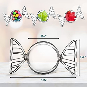 Posh Setting Mini Candy Shaped Container with Cover, Heavyweight Clear Plastic Candy Jar, Elegant Disposable Candy Container. 20 Count