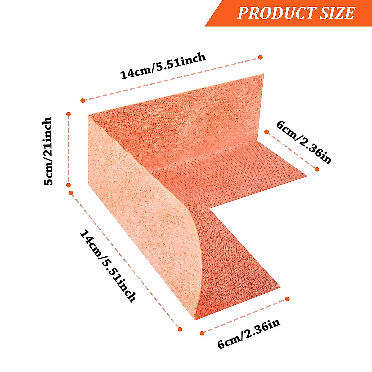 2 Pack Inside Waterproofing Corner Shower Seamless Membrane Corner Polyethylene Corner for Bathtub and Steam Room (Inside)