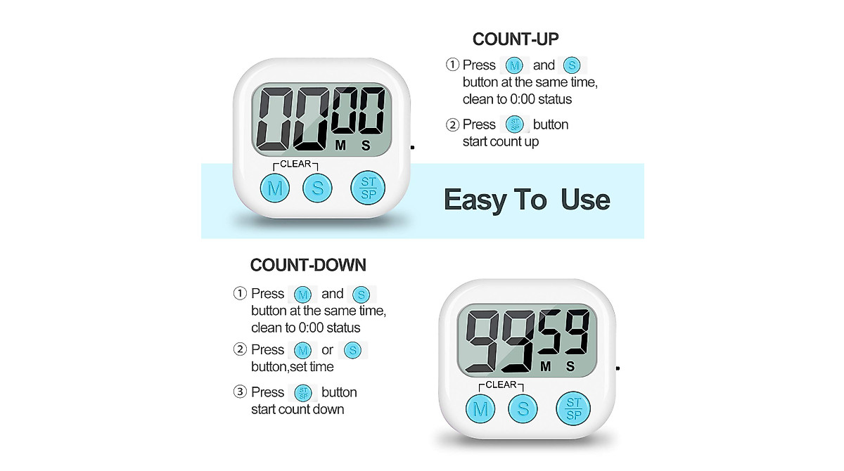 UMIKAkitchen 2 Pack Kitchen Timer - Simple & Effective