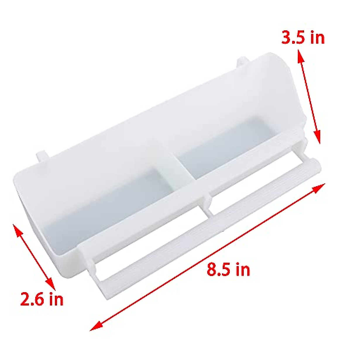 2 Pcs Bird Plastic Double Slot Feeder, Pigeon Food and Water Feeder Cup, Cage Standing Frame Feeder with 2 Plastic Food Spoon