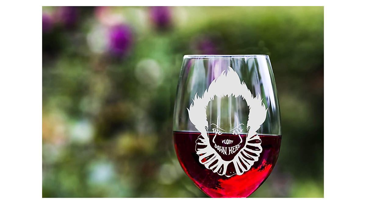 Laser Engraved Clown Wine Glass - Perfect Wedding Gift