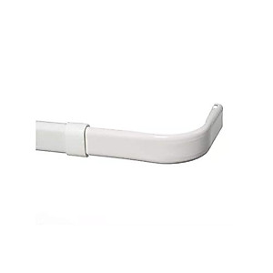 Room Essentials Single Curtain Rod, White, 48" to 84"