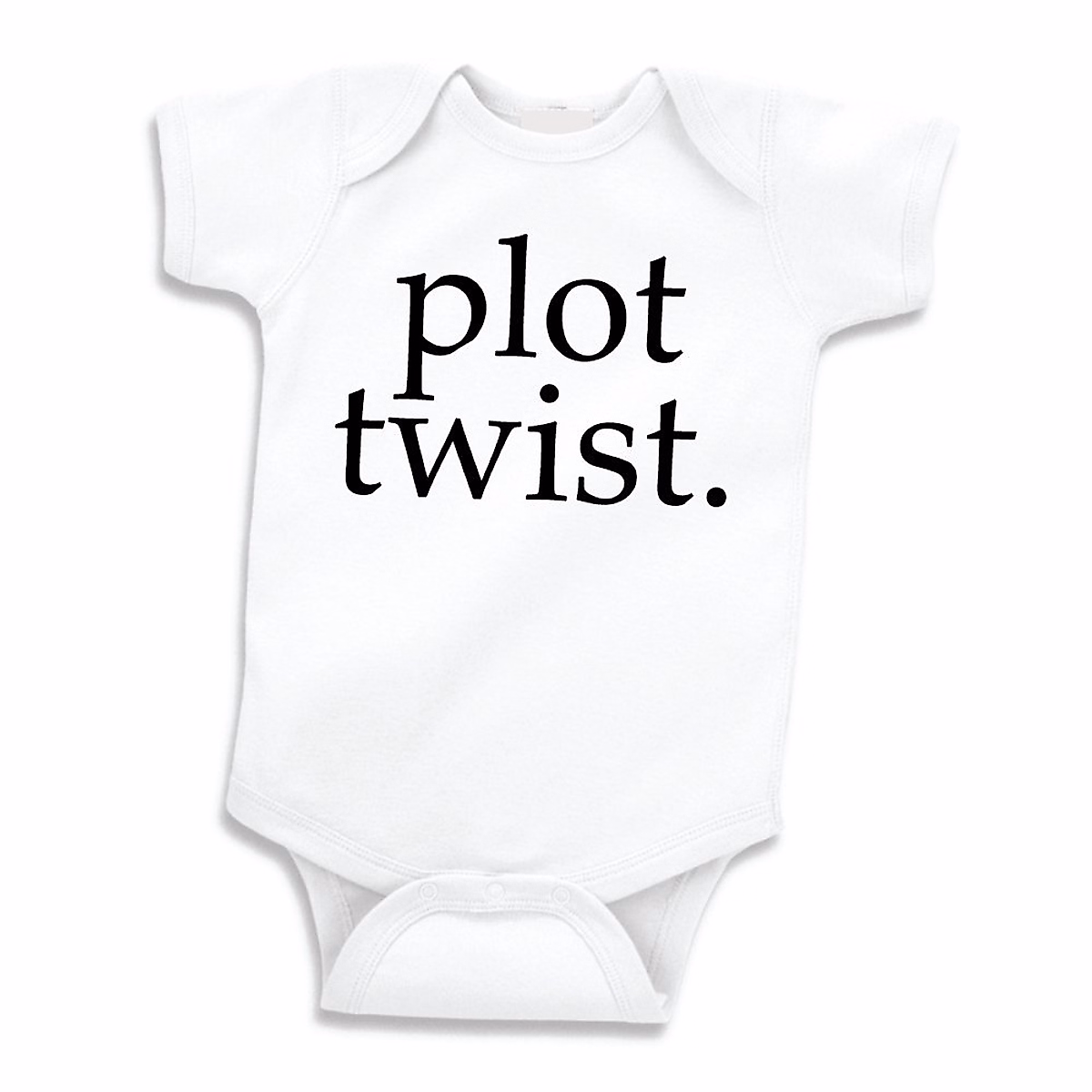 Bump and Beyond Designs Baby-Boys Surprise Pregnancy Announcement For Grandparents Plot Twist Leotard White, 0-3 Months