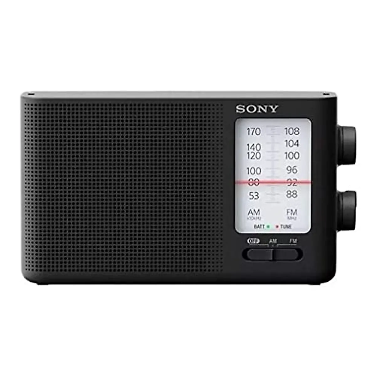 Sony Dual Band FM/AM Analog Portable Battery Radio Home Audio Radio Black (ICF-19)