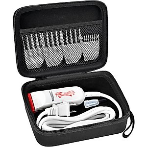 Case for Wahl Professional Peanut Clipper/Mens Trimmer #8655-200, 8685, 8655-200, 8663, 8031, 8035, Hair Dog Clippers Guard Holder Barber Storage Organizer Box for Men, Bag Only-Black