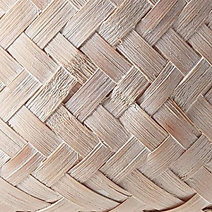 Bloomingville Set of 3 Round Bamboo Floor Baskets with Wood Legs