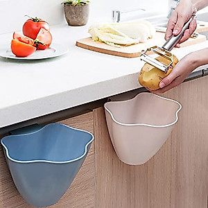 Zerodeko 3pcs Collecting Bins Food Hanging Creative Storage Kitchen Uncovered Office Container Cans Door Blue Basket Containers Bedroom from Bathroom Compost Household Can Trash Sundries