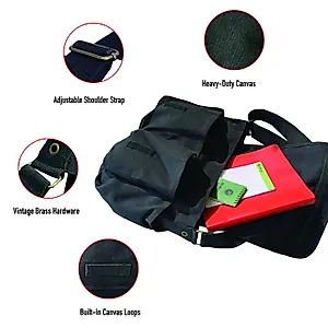 Rothco Classic Canvas Messenger Bag - Heavyweight Canvas Crossbody Shoulder Pack – Brown