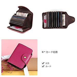 BRASS TACKS Leathercraft Full Leather Card Cases for Men Women 11 Card Position 10 Colors Small Women's Wallet (Purple)